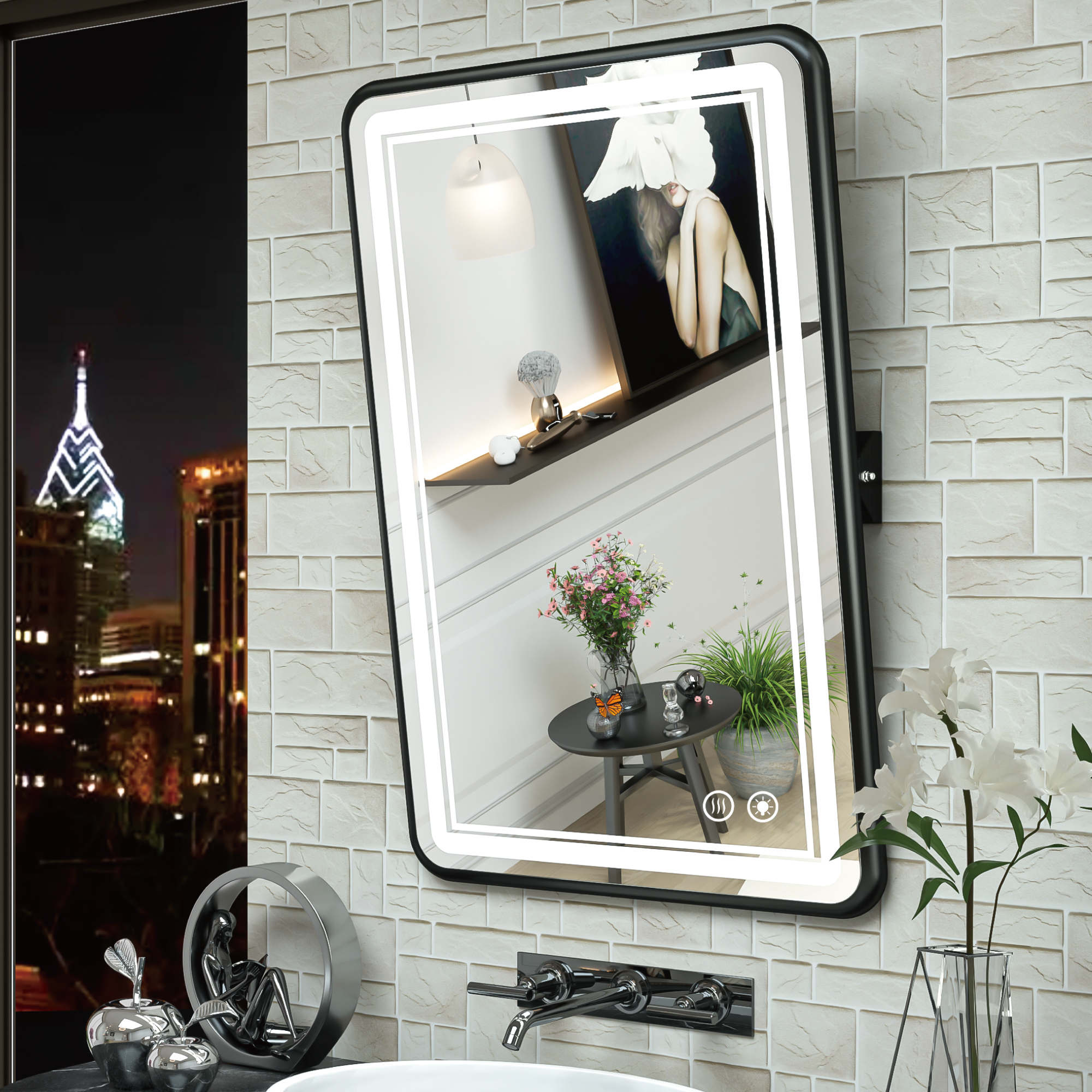 Tilting mirror with light - Leading Manufacturer Of LED Mirror